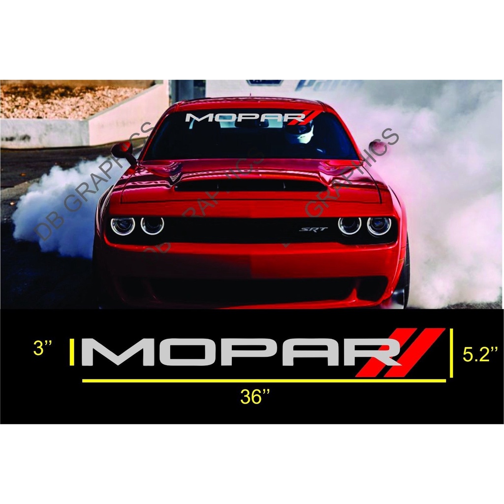 MOPAR DODGE HEMI Vehicle Windshield Sticker Logo Vinyl Decals | Shopee ...