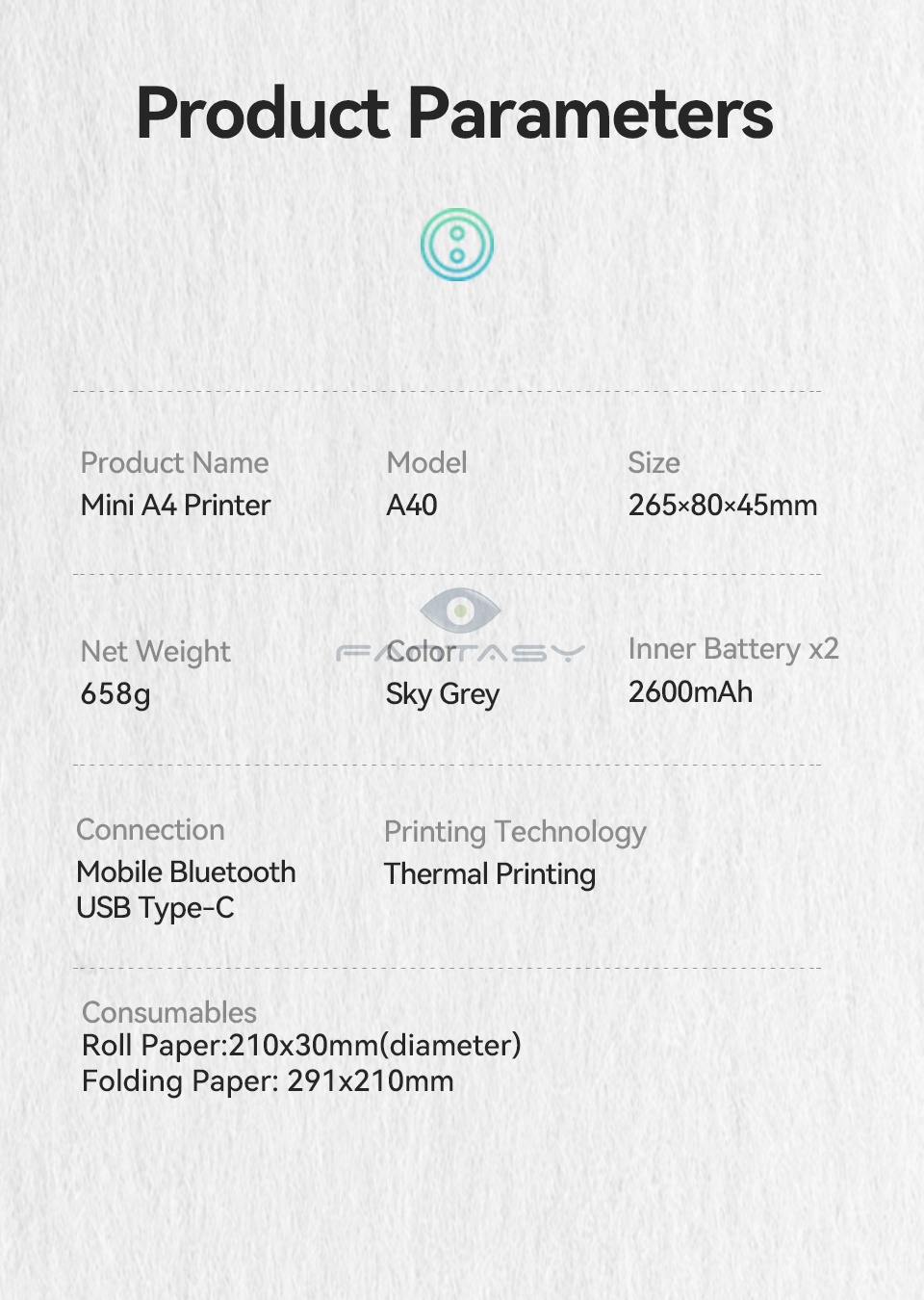 Peripage A40 GIFT BOX Printer Portable Thermal INKLESS Wireless ...