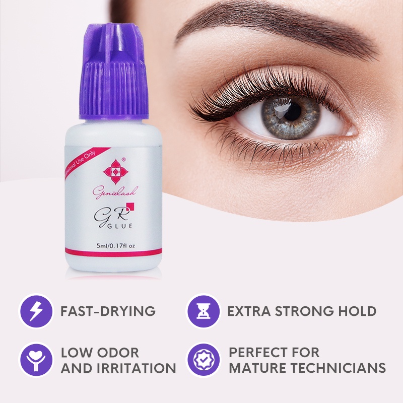 Genielash fast drying eyelash glue for eyelash extension 0.5-1s drying ...