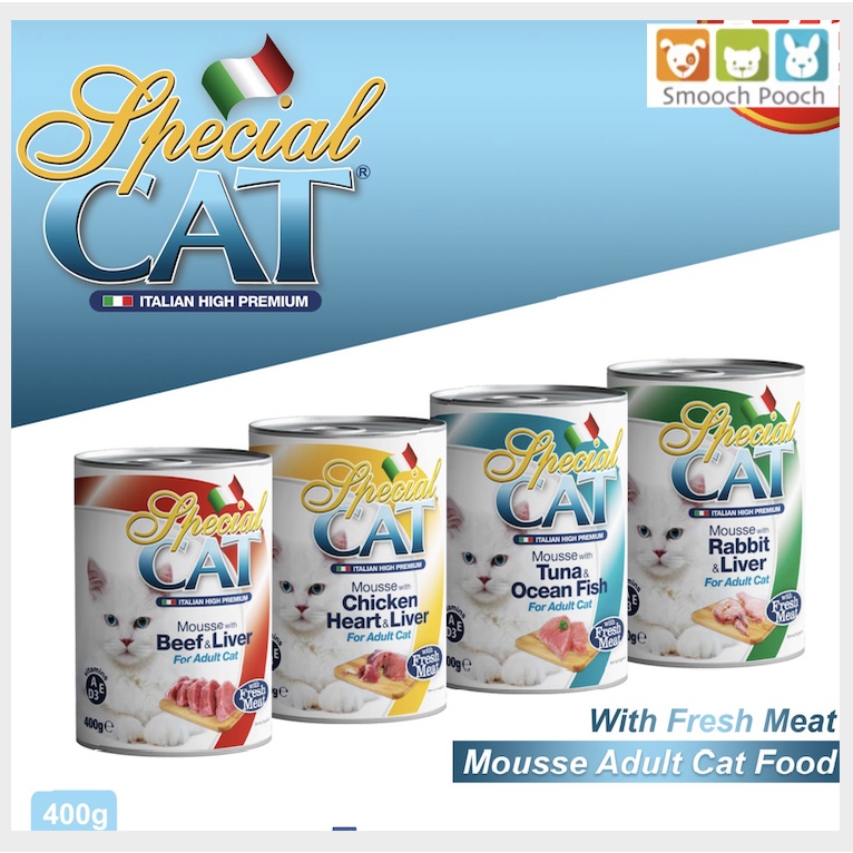 Special Cat MOUSSE CAN WET CAT FOOD 400G (SET OF 4 - ASSORTED FLAVOR ...