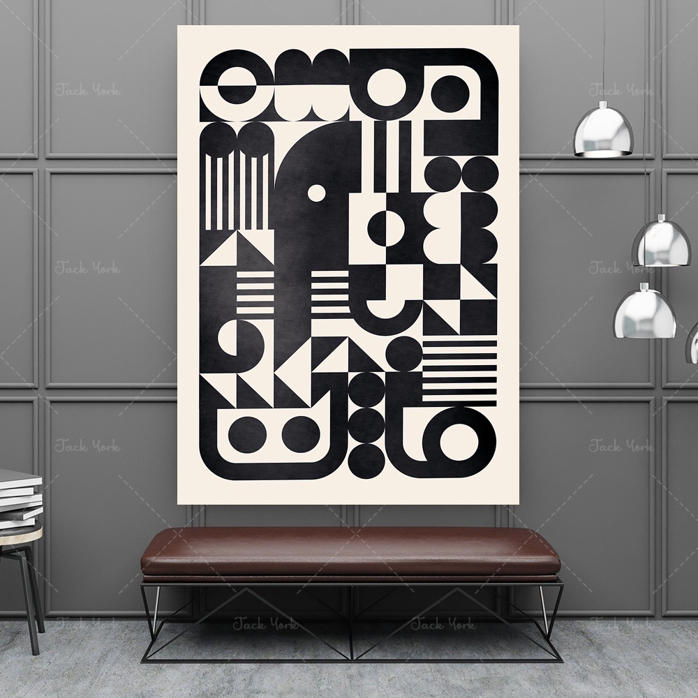 Large Bauhaus Poster Mid Century Modern, Influenced Art Deco ...