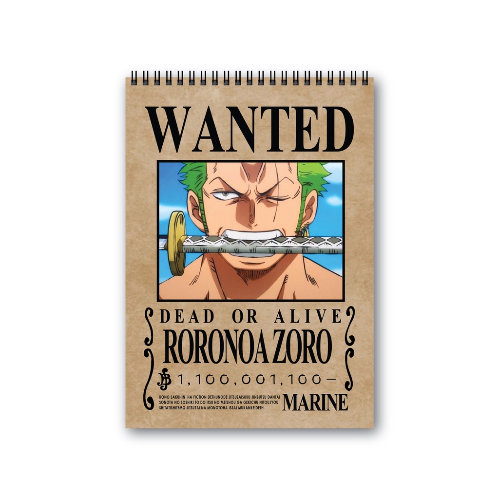 One Piece Sketch Book / Poster Wanted One Piece / 60pgs 120gsm Sketch ...