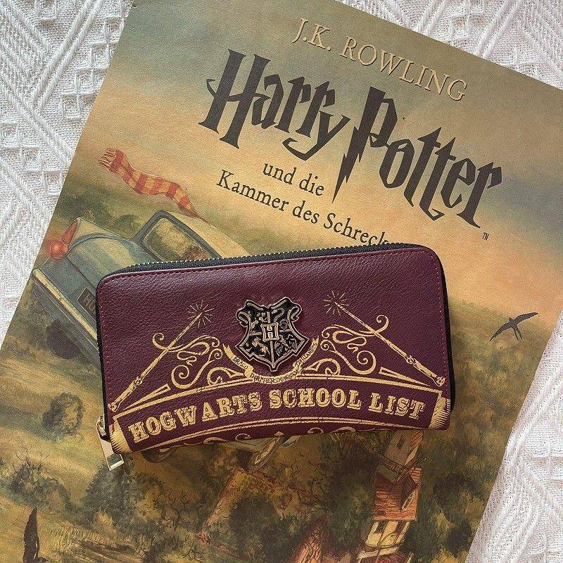 Harry Potter Wallet Peripheral Long Wallet Hand Zipper Hogwarts School ...
