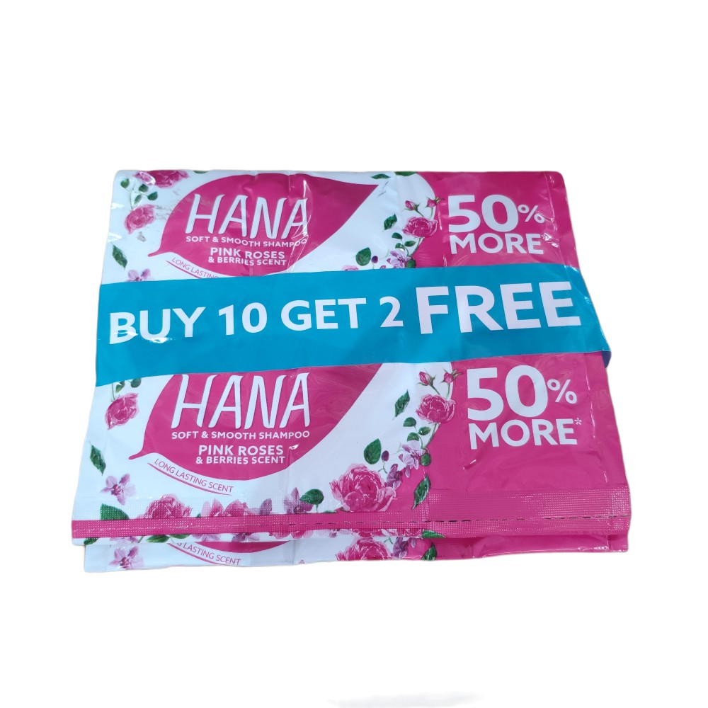 Hana Shampoo Pink Roses & Berries Sachet x 12 Pieces | Shopee Philippines
