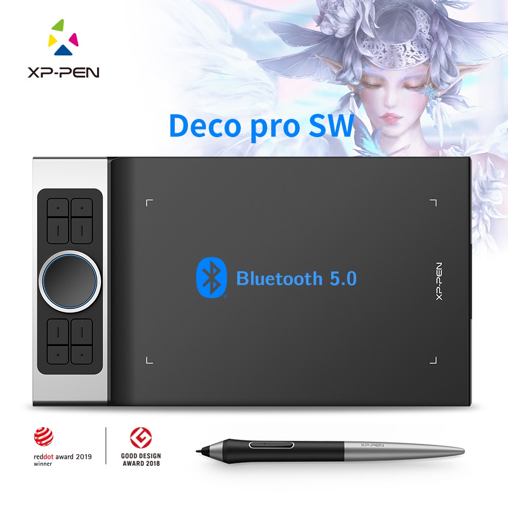 XPPen Deco Pro Wireless Drawing Tablet Wireless Graphic Tablet Wireless ...