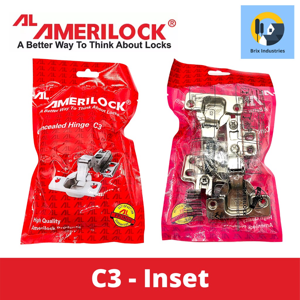 Amerilock Original Concealed Hinges C1, C2, C3 (1 Pair) Full Overlap ...