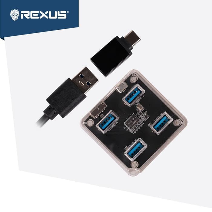 Rexus Usb Hub Ring 3.1 H331 4 Port Plus Converter Type C | Shopee ...
