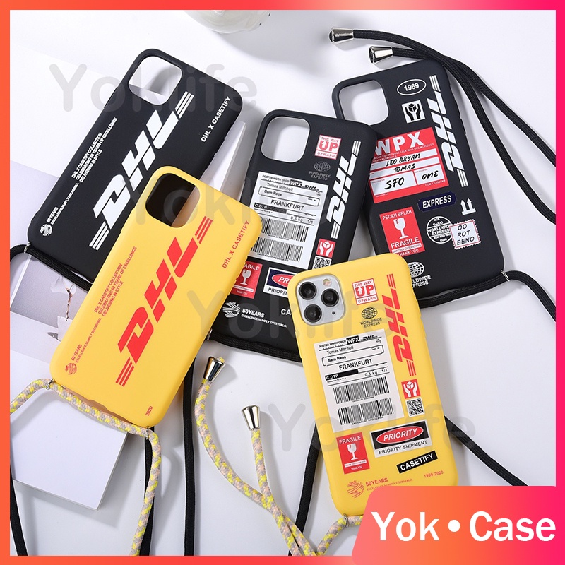 DHL Sling With Case for iPhone 14 13 12 11 pro max XS max XR 6S 6 7 8 ...