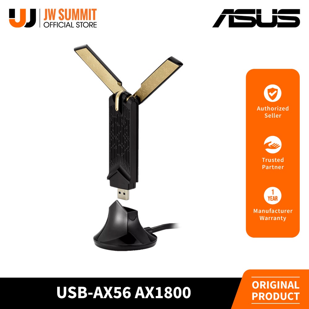 Asus USB-AX56 Dual Band AX1800 Ultrafast WiFi Speed USB Wifi Adapter ...
