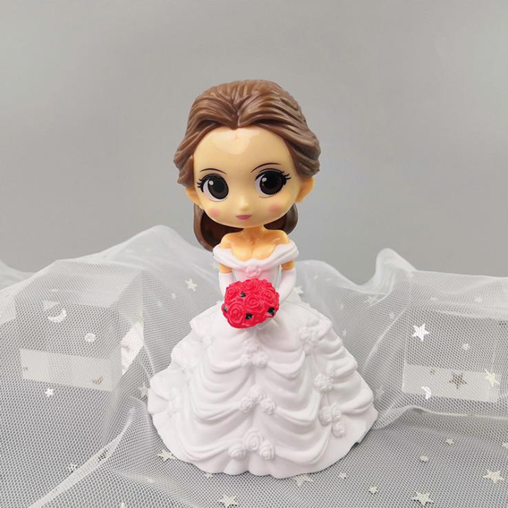 Kid Toys Princess Cute PVC doll Cartoon Anime Figurines Cake Topper ...