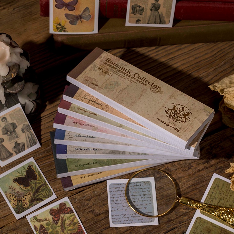 Journamm 90pieces/pack Vintage Washi Sticker Book Collage Junk Journal ...