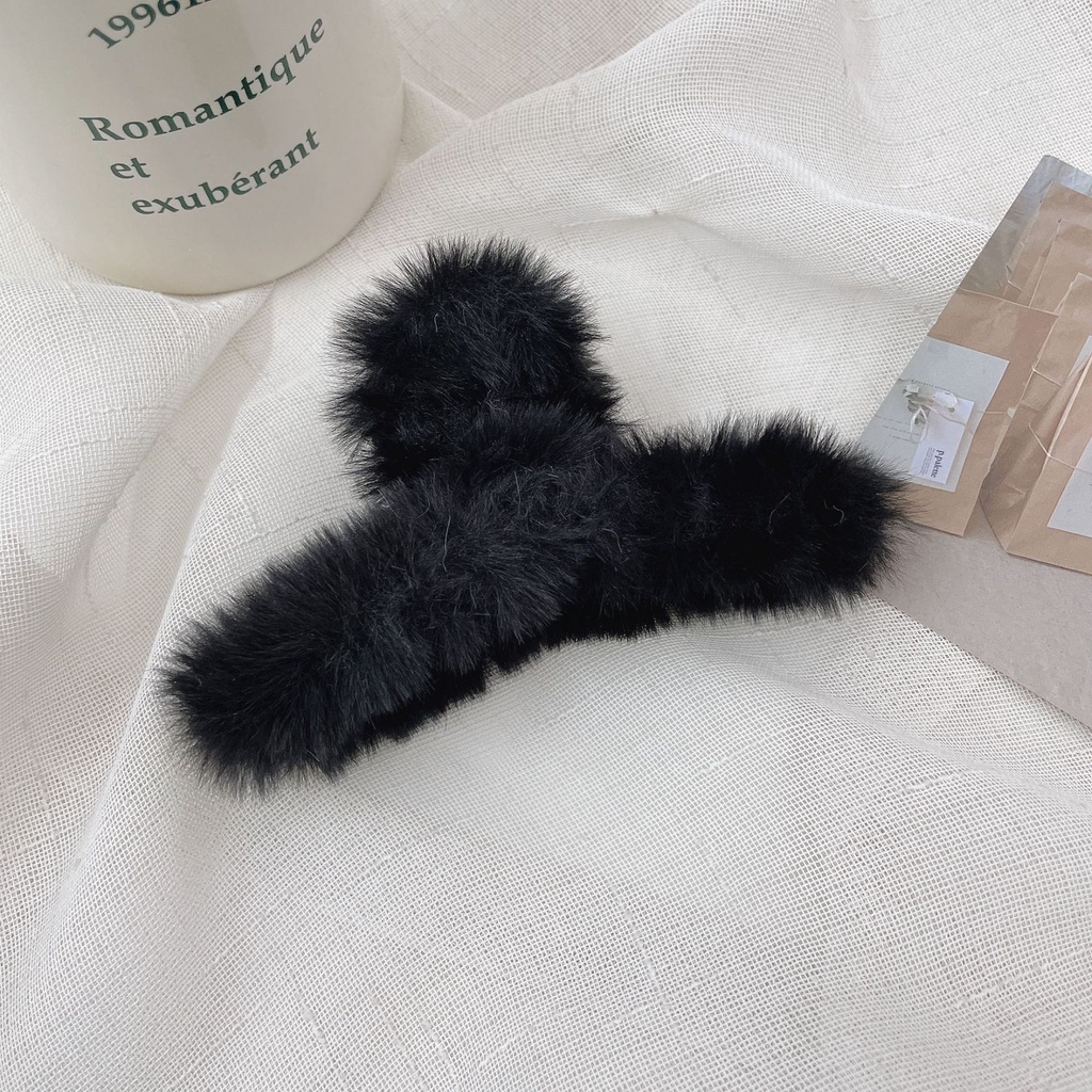 Msluna Ladies Korean Soft Furry Hair Claws Faux Fur Hair Clip Sweet ...