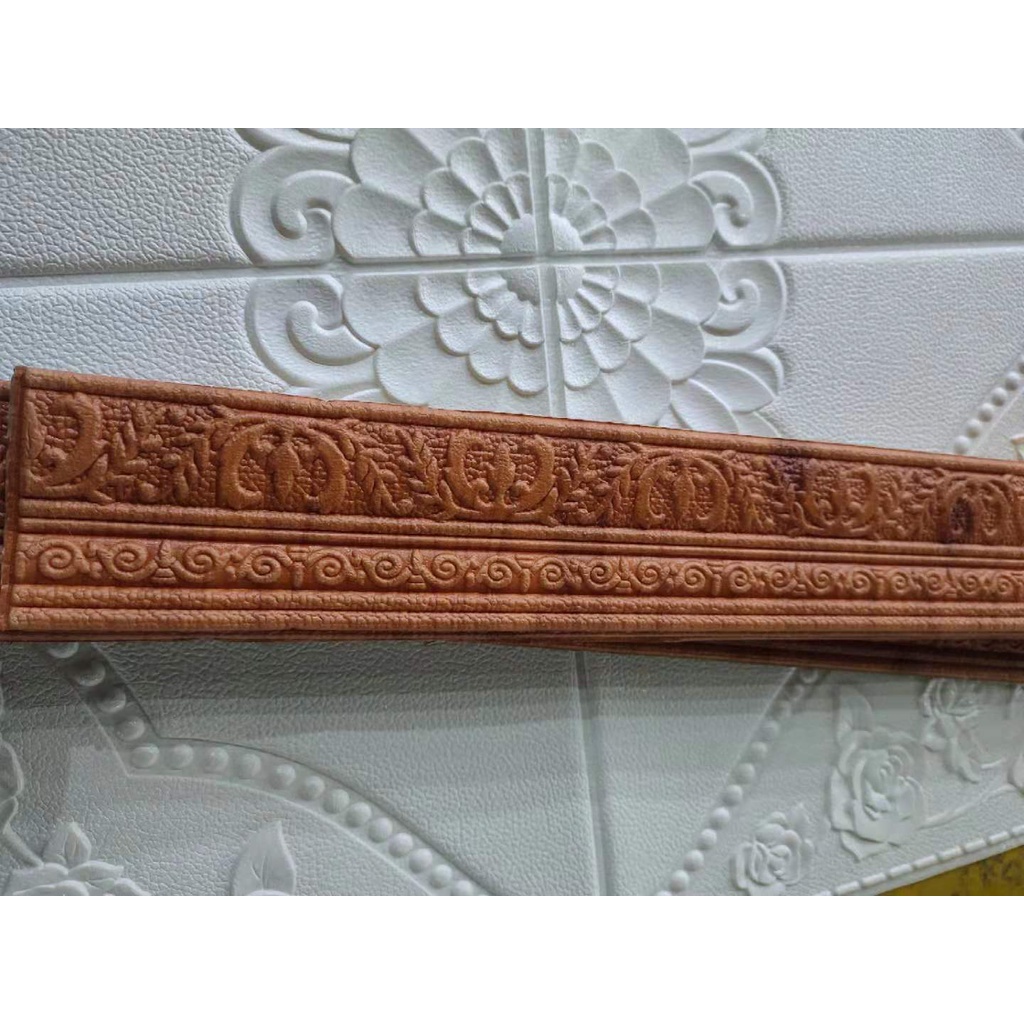 Side Line 3d Pattern Embossed Foam Skirting Wall Stickers Room