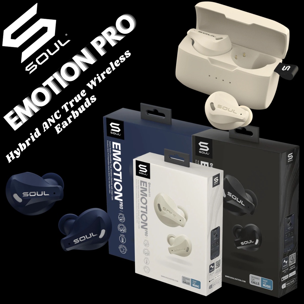 SOUL EMOTION PRO Hybrid ANC True Wireless Earbuds | Shopee Philippines