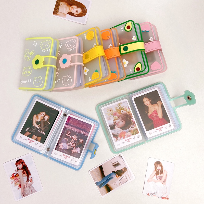 【HOT】20 Card Slots With Button Card Holder Cute Cartoon Printing ...
