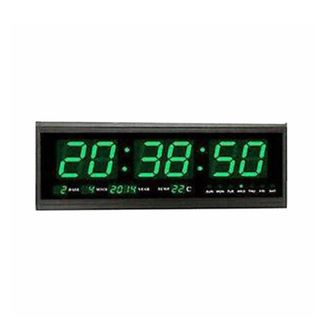 Hobar Digital LED Number Clock Model HB4819SM Size 48X19X5cm (Green ...