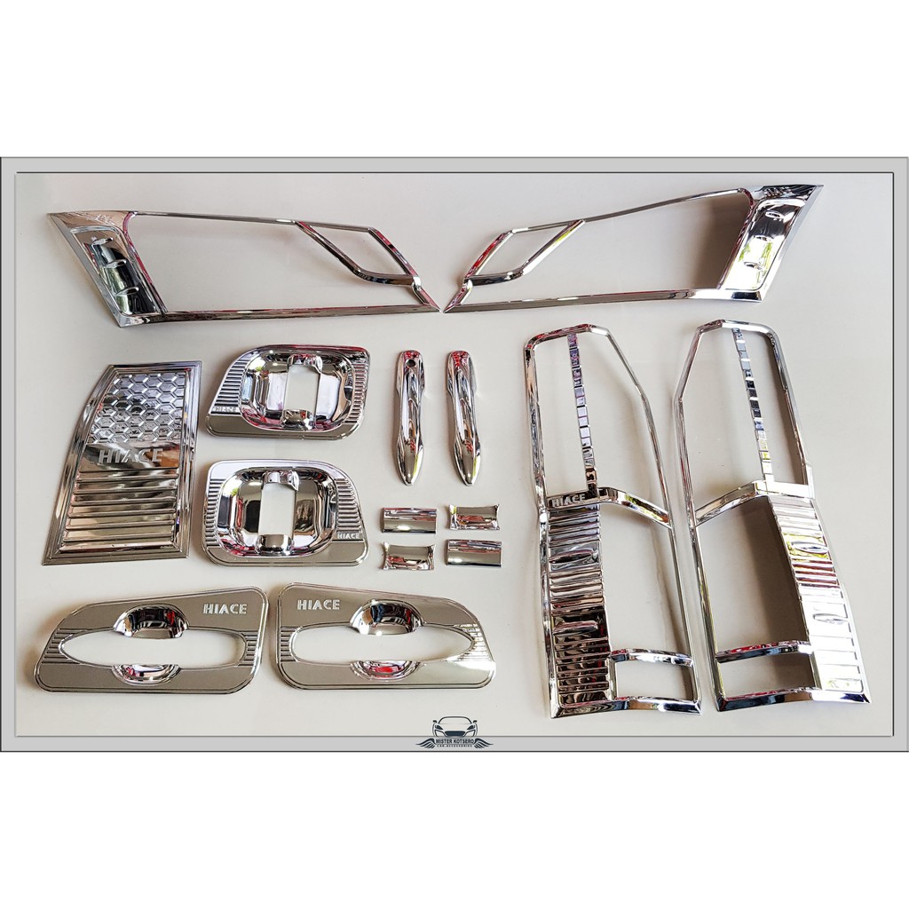 Chrome Combo Garnish Cover Set For Toyota Hiace 2019 | Shopee Philippines