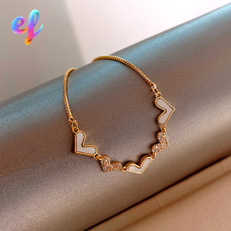 Women's Fashion Circle Rhinestone Bracelet Drawstring Bracelet E ...
