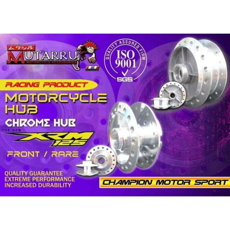 Mutarru Chrome Hub Honda Wave / XRM 125 Front / Rear | Shopee Philippines
