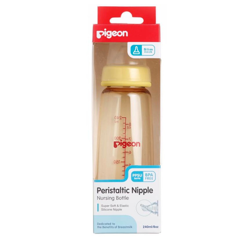Pigeon PPSU Standard / Slim Neck Peristaltic Bottle 240ml,botol susu pigeon | Shopee Philippines
