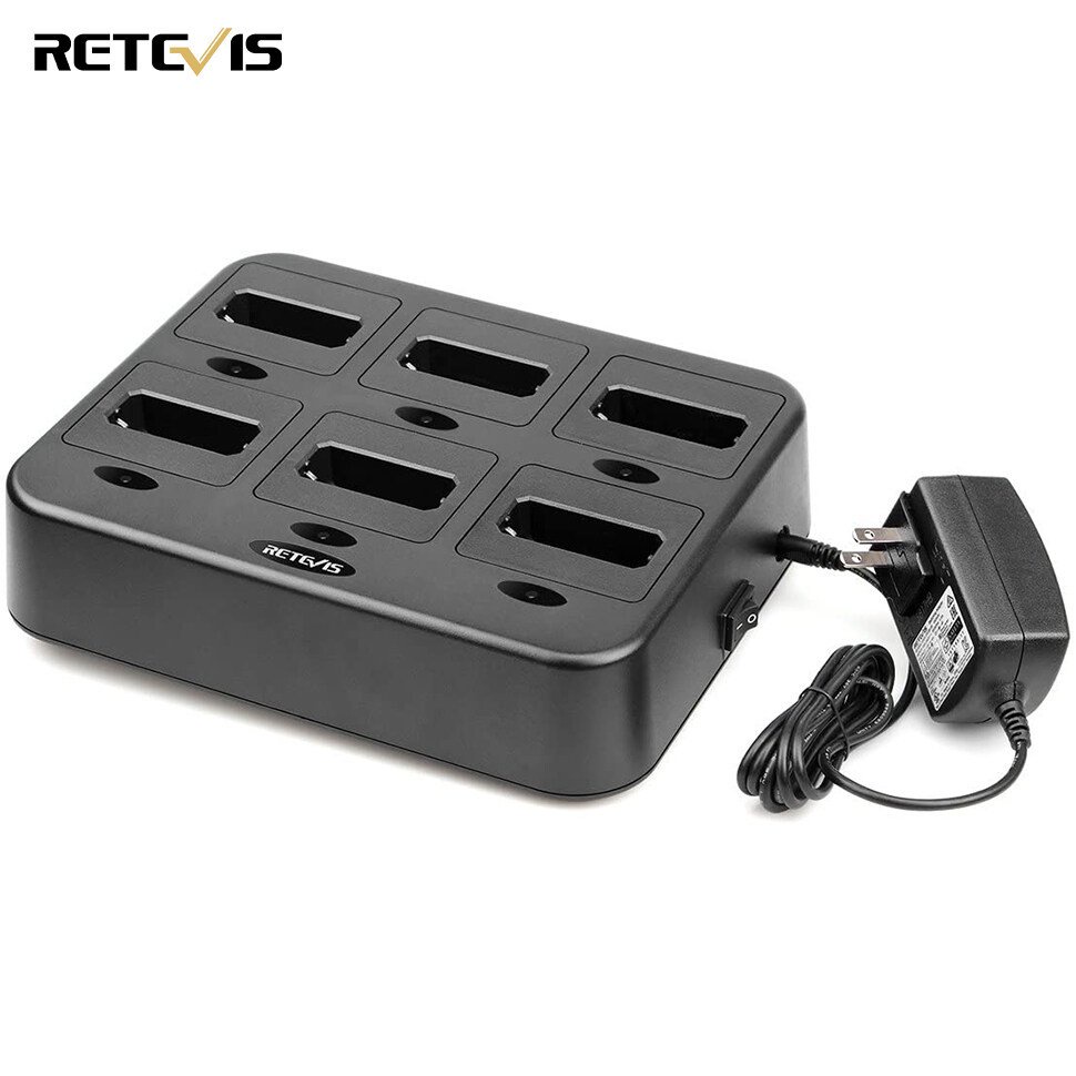 Retevis RT22 Six-Way Charger Multi Unit Charger for Retevis RT22 RT22S ...
