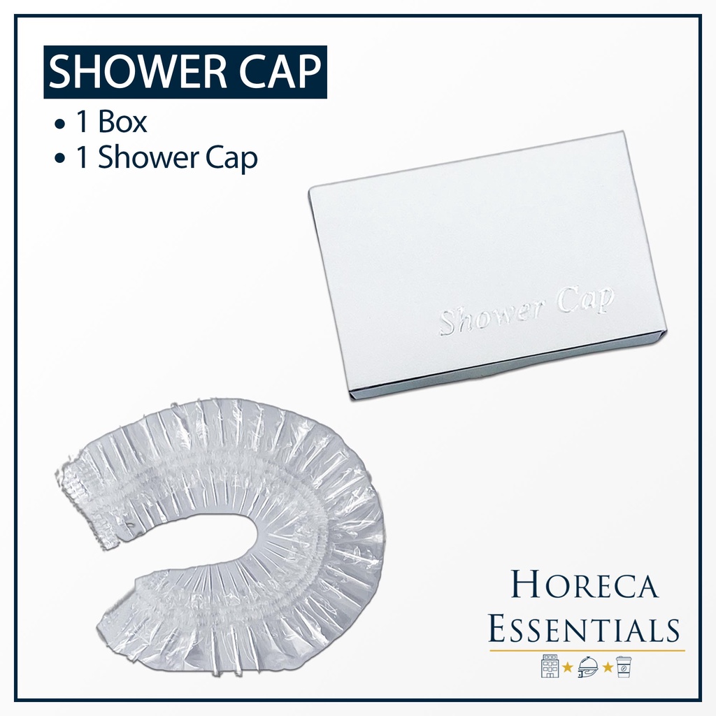Shower Cap - 1 Shower Cap in Box for Hotel & Airbnb (Hotel Amenity Kit ...