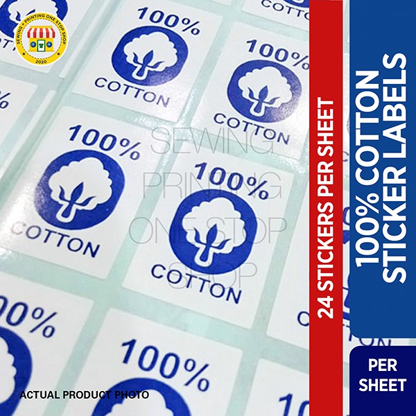 24 PIECES - 100% Cotton sticker for clothing shirt garments | Shopee ...