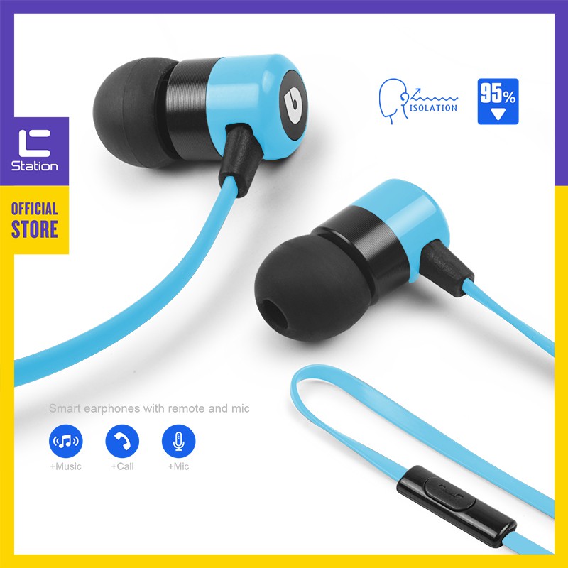 Basic Metal Wired In-ear Stereo Earphone with Mic | Shopee Philippines