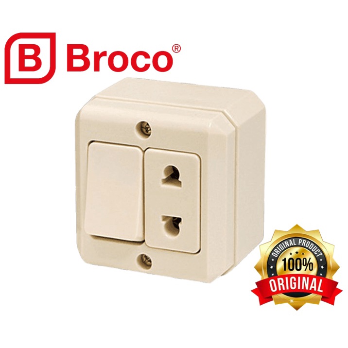 Broco OB Engkel Switch + Socket Cream 15211 New Gee Outbow Tempel ...
