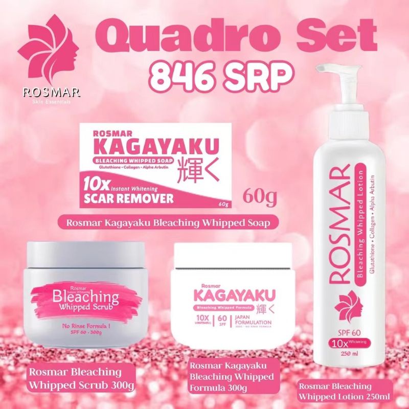 ROSMAR BLEACHING WHIPPED LOTION/KAGAYAKU BLEACHING WHIPPED SCRUB & SOAP ...