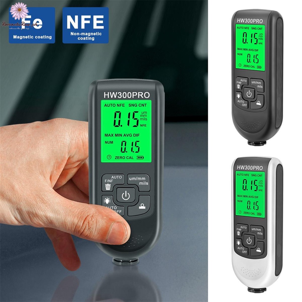 Paint Thickness Gauge Meter Fe/NFe Probe Coating Thickness Gauge ...