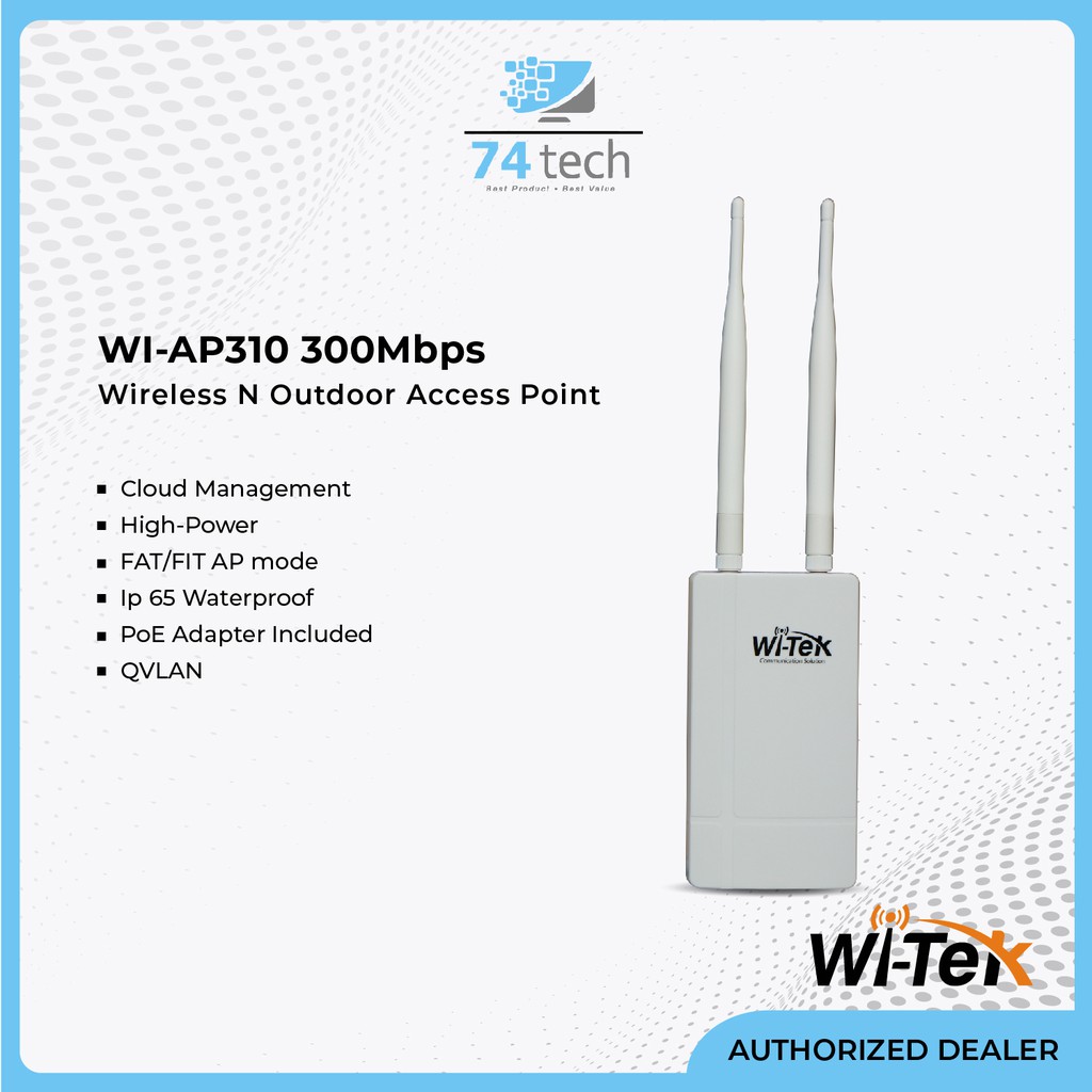 Witek WI-AP310 Lite 300Mbps Wireless N Outdoor Access Point | Shopee ...