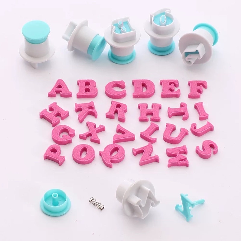 Fondant alphabet mold / fondant number mold / plunger cutter letters ...