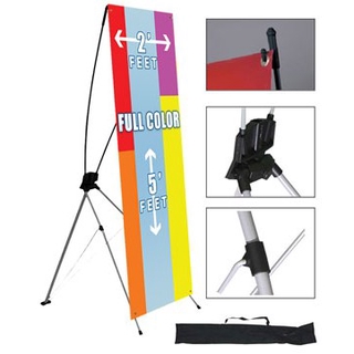 Durable X Banner Stand Heavy Duty 2 feet x 5 feet Tarpaulin Tarp Stand ...