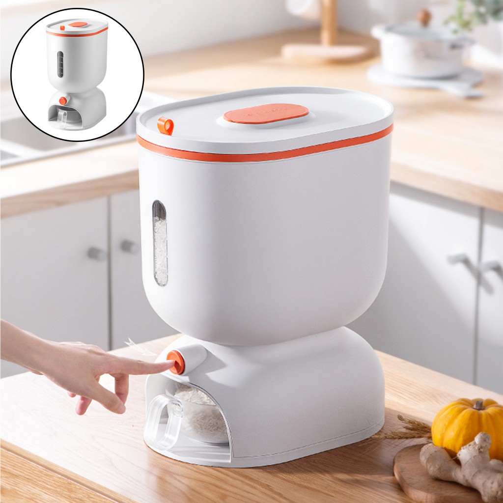 Rice Storage Container- Large Cereal Dry Food Storage Box, Measurable ...