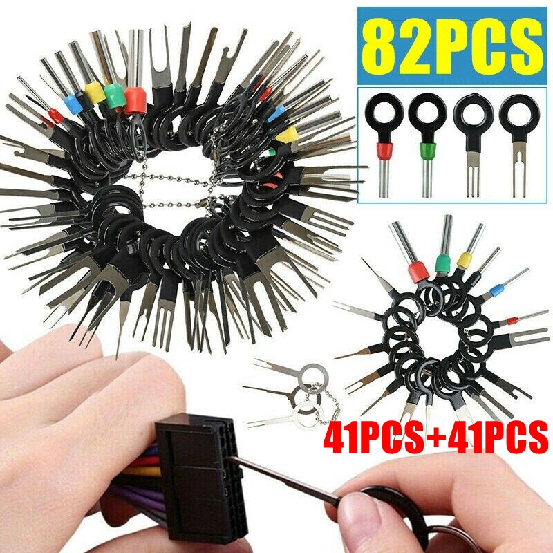 82Pcs Auto Computer Terminal Removal Tool Connector Set Pin Ejector ...