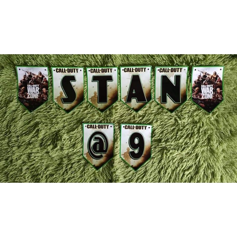 Call of Duty Letter Name Customize Banner (7.5 x 5 inches size ...