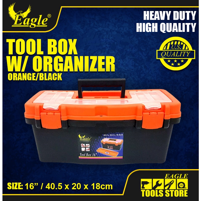 Tool Box with Organizer 16" Eagle Professional Tools | Shopee Philippines