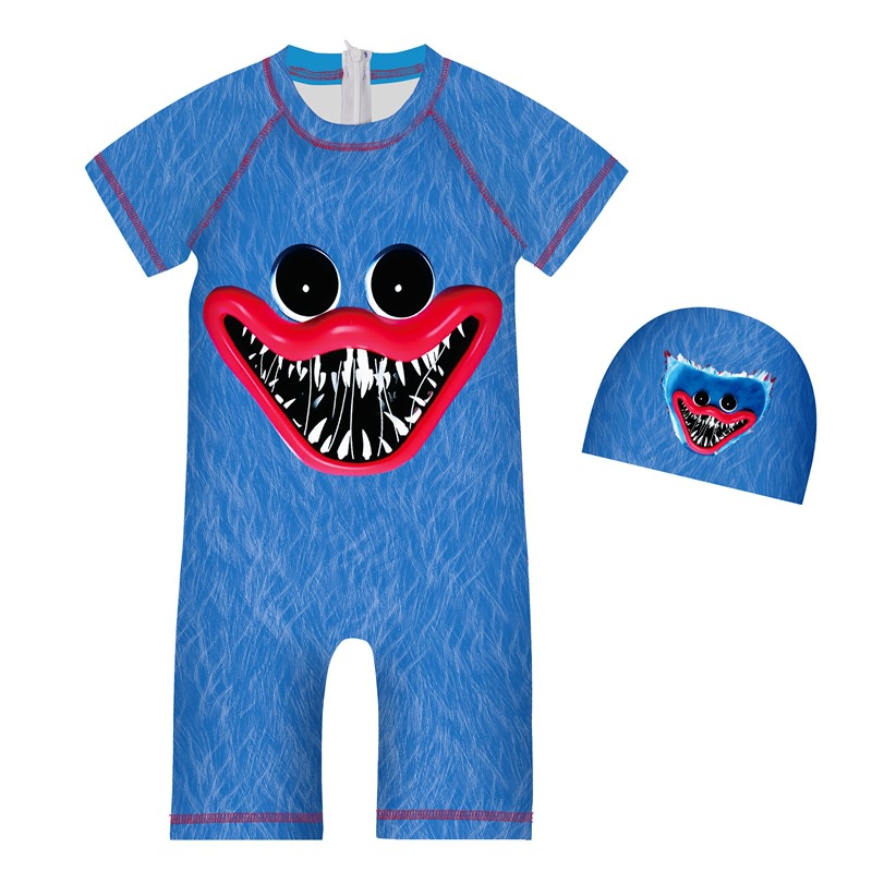 Poppy Playtime Huggy Wuggy One Piece Swimwear Cartoon Children's Summer ...