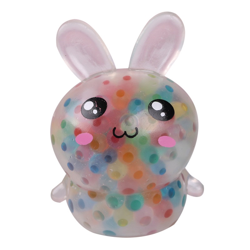 Bunny Stress Ball Squeeze Pinch Vent Ball Decompression Color Bead ...