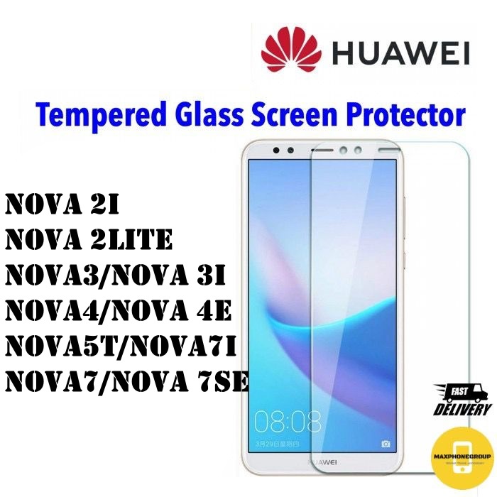 HUAWEI Full Screen Tempered Glass for Nova 2i/Nova 2Lite/Nova3/Nova 3i ...