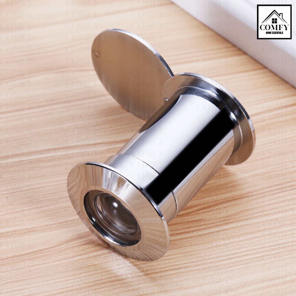 200 Degree Viewing Door Peephole Peek Viewer Security Adjustable Silver ...