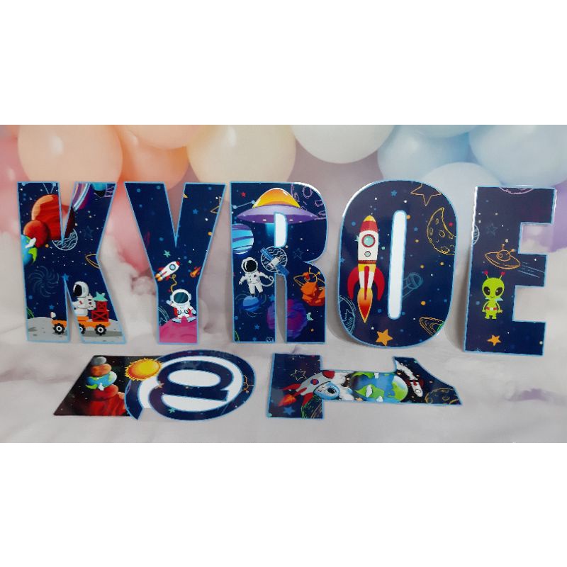 [PRICE PER LETTER] outer space/ Astronaut letter standee with stand ...