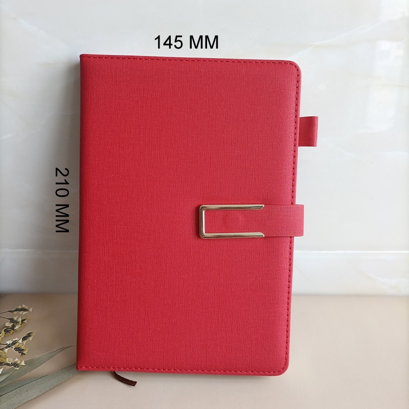 A5 Leather Writing notebook Magnetic Buckle Notebook College School ...