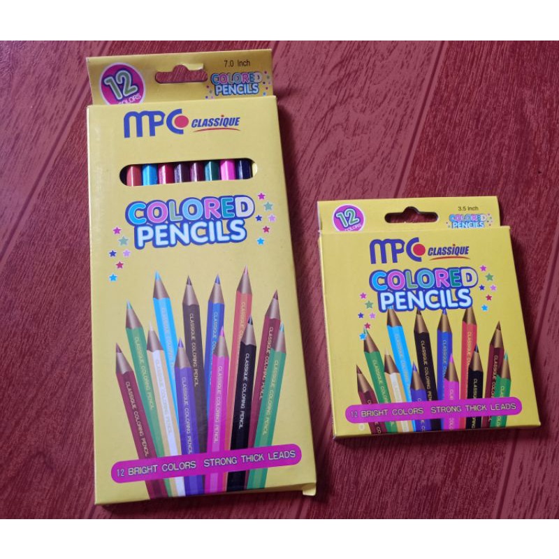 Colored pencils short and long 12 colors (MPC/Click brand) | Shopee ...