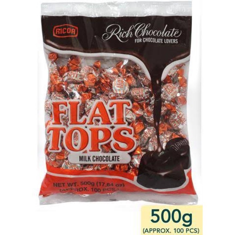 RICOA FLAT TOPS MILK CHOCOLATE 500g | Shopee Philippines