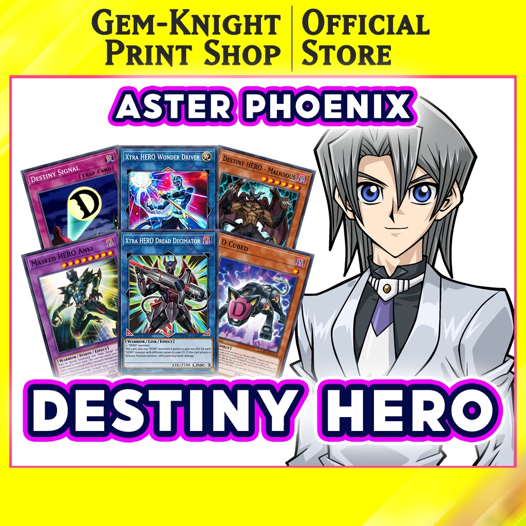 [Printed Cards] Yugioh Deck - Destiny HERO - Aster Phoenix Deck | Shopee Philippines