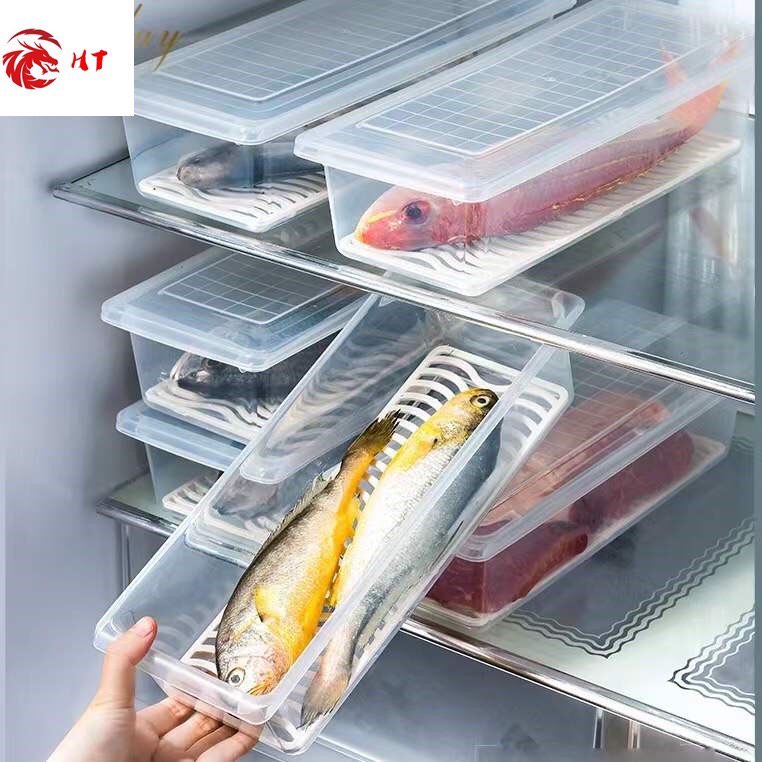Kitchen Refrigerator Keep fresh Fruits vegetables meat fish drain ...