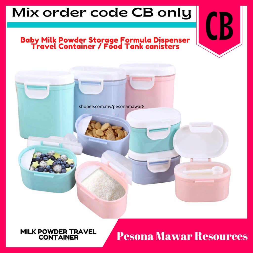 MILK POWDER CANISTER STORAGE AIRTIGHT PORTABLE CONTAINER / BEKAS ISI ...