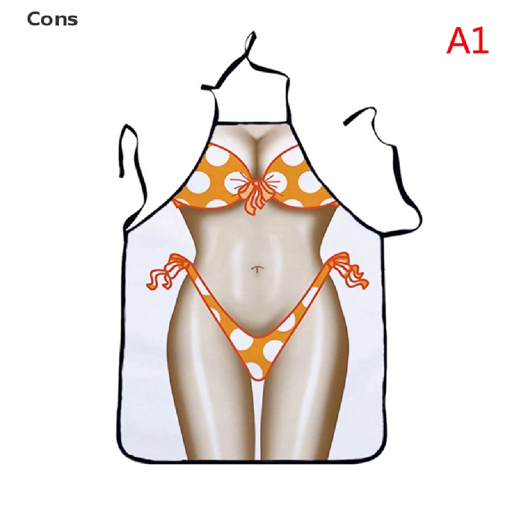 [cons] 1pc Kitchen Sexy Apron Woman Funny Cooking Baking Party Cleaning Cute Aprons Cod Shopee